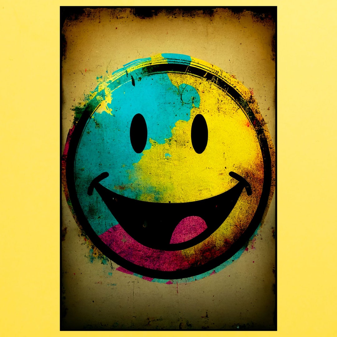 Smiley Face Ai-generated Digital Art Print | Instant Download ...