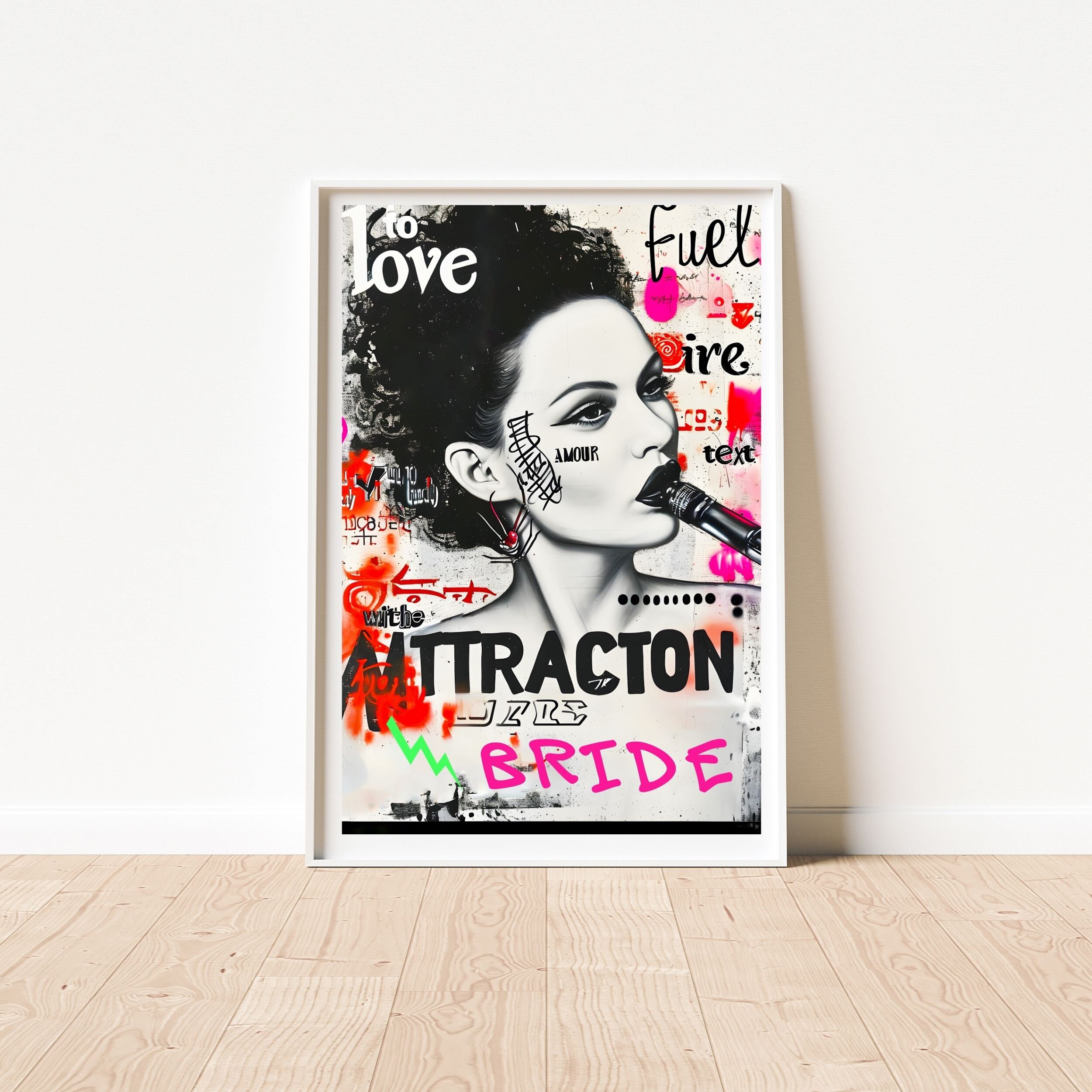 Bride of Frankenstein Magazine Cover Art Print - Unique AI Digital ...