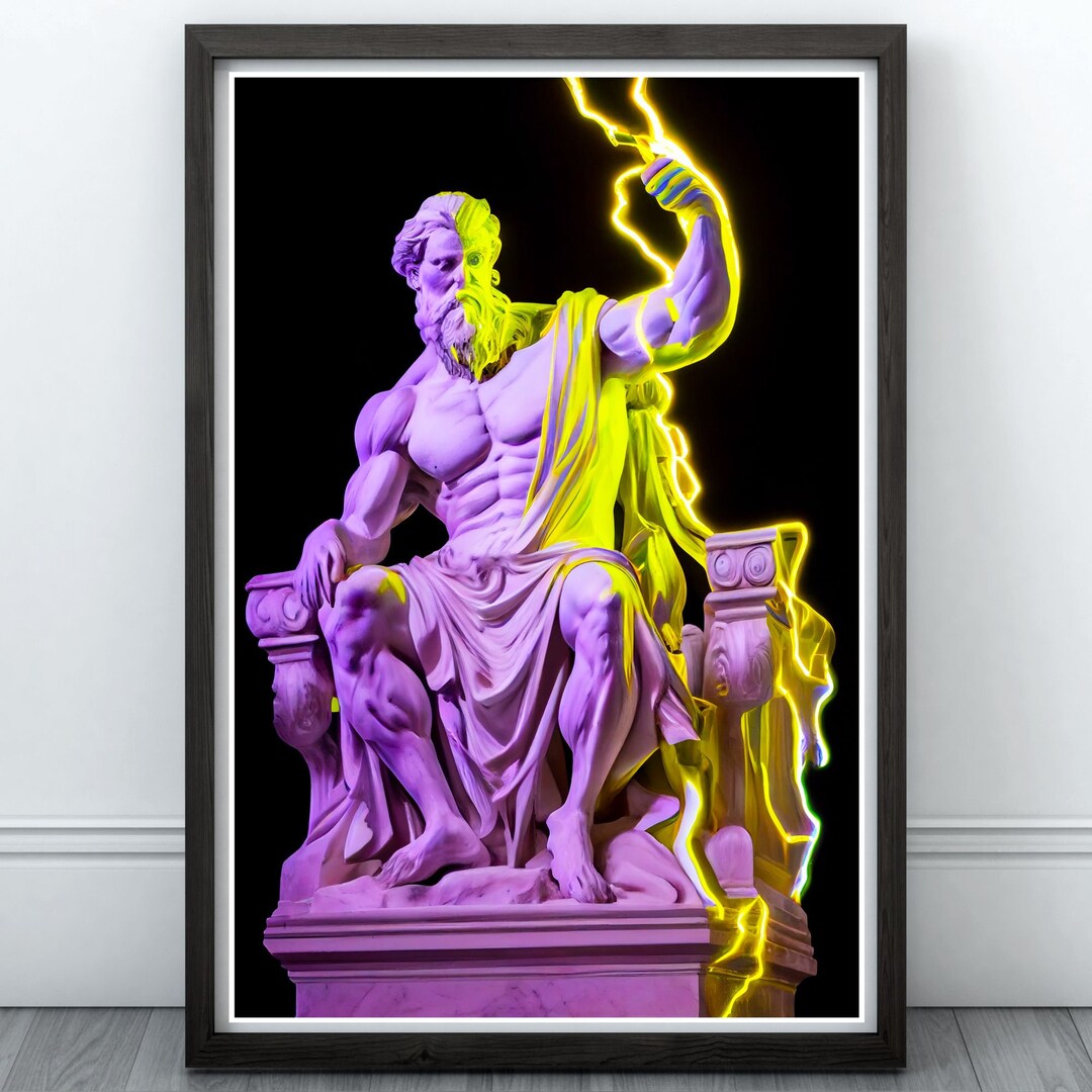Zeus Printable Wall Art | Greek Mythology Art, Greek Statue, Greek ...