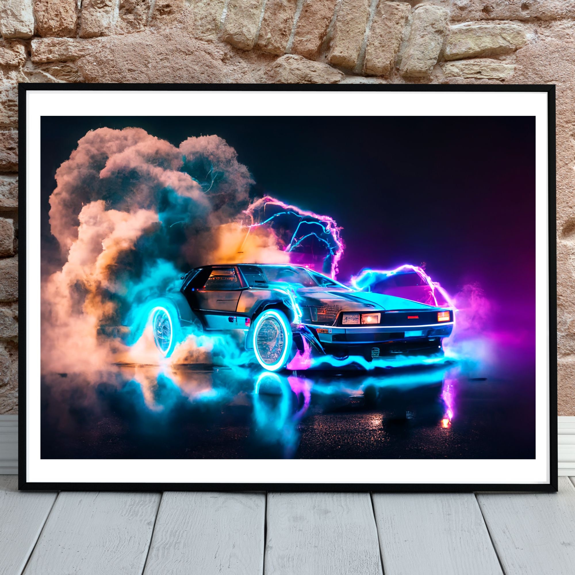 Vintage Delorean AI Art Prints | Retro Wall Art for Home Decor ...