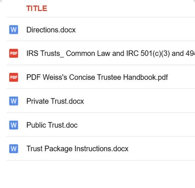 Common Law Irrevocable Trust Documents Trust Documents How to Open a Trust Protect Your Assets ...
