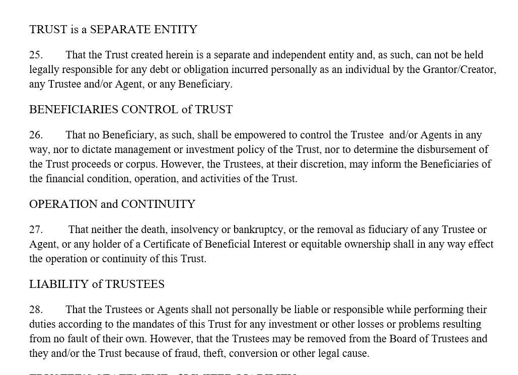 Common Law Irrevocable Trust Documents Trust Documents How to Open a ...