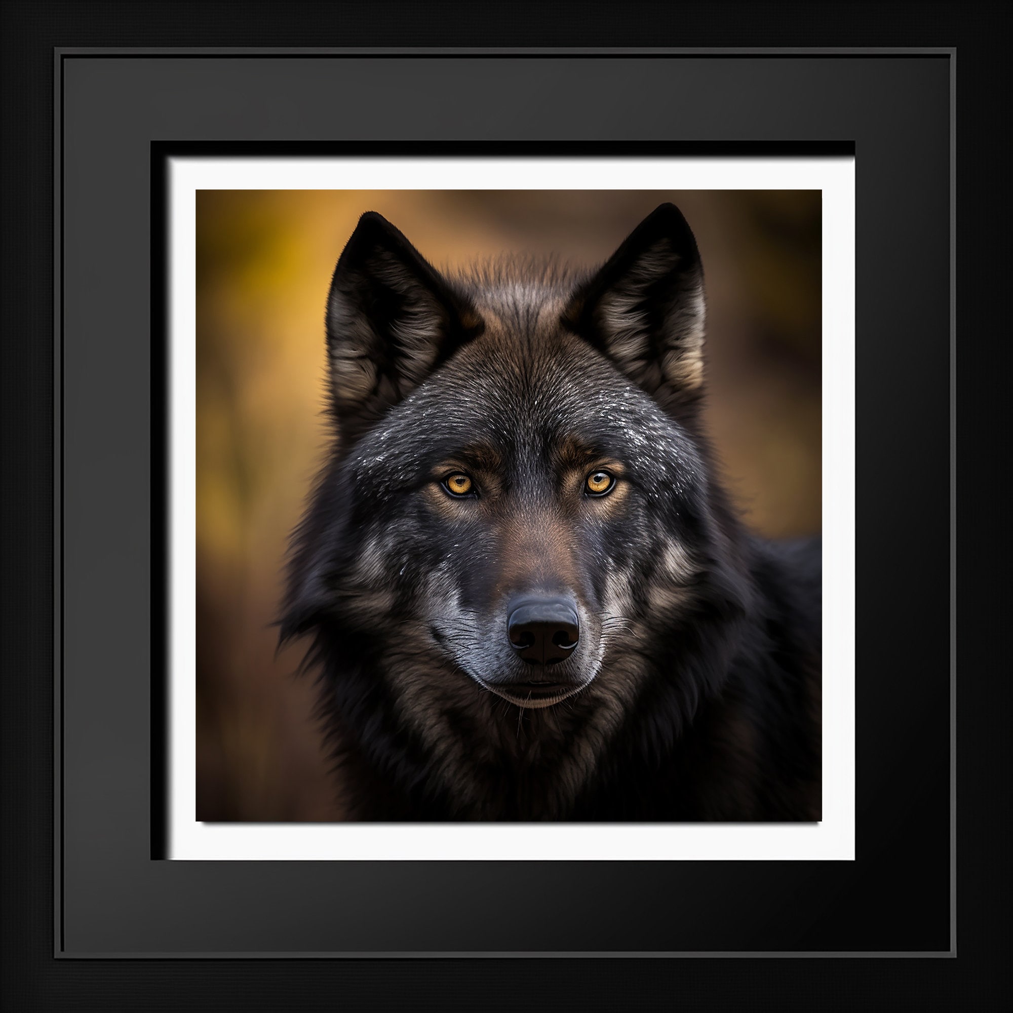 Black Timber Wolf Nature Photography - Digital Print Download - Close ...