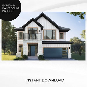 Exterior Paint Palette, Rustic Modern Farmhouse Paint Colors, Rustic ...