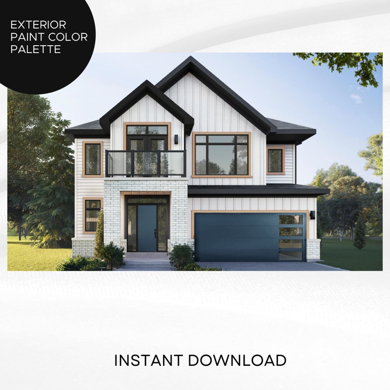 Exterior Paint Palette, Rustic Modern Farmhouse Paint Colors, Rustic ...