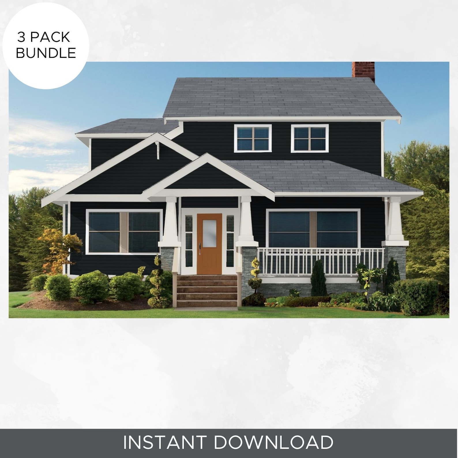 Exterior Paint Palette Bundle, Modern Farmhouse Paint Colors Palette ...