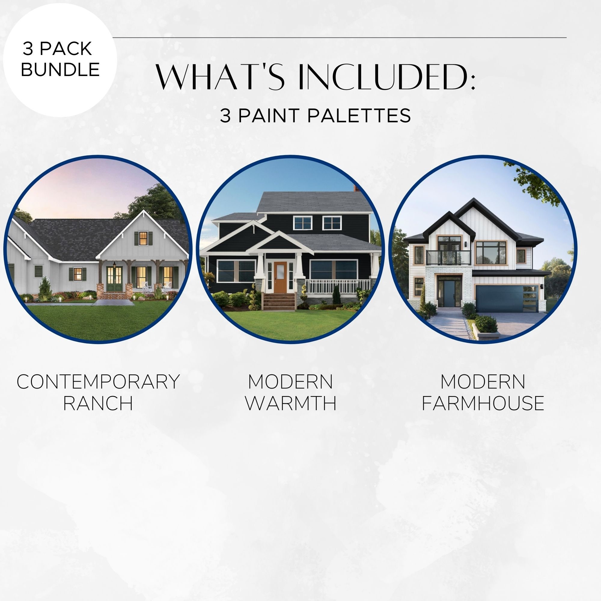 Exterior Paint Palette Bundle, Modern Farmhouse Paint Colors Palette ...