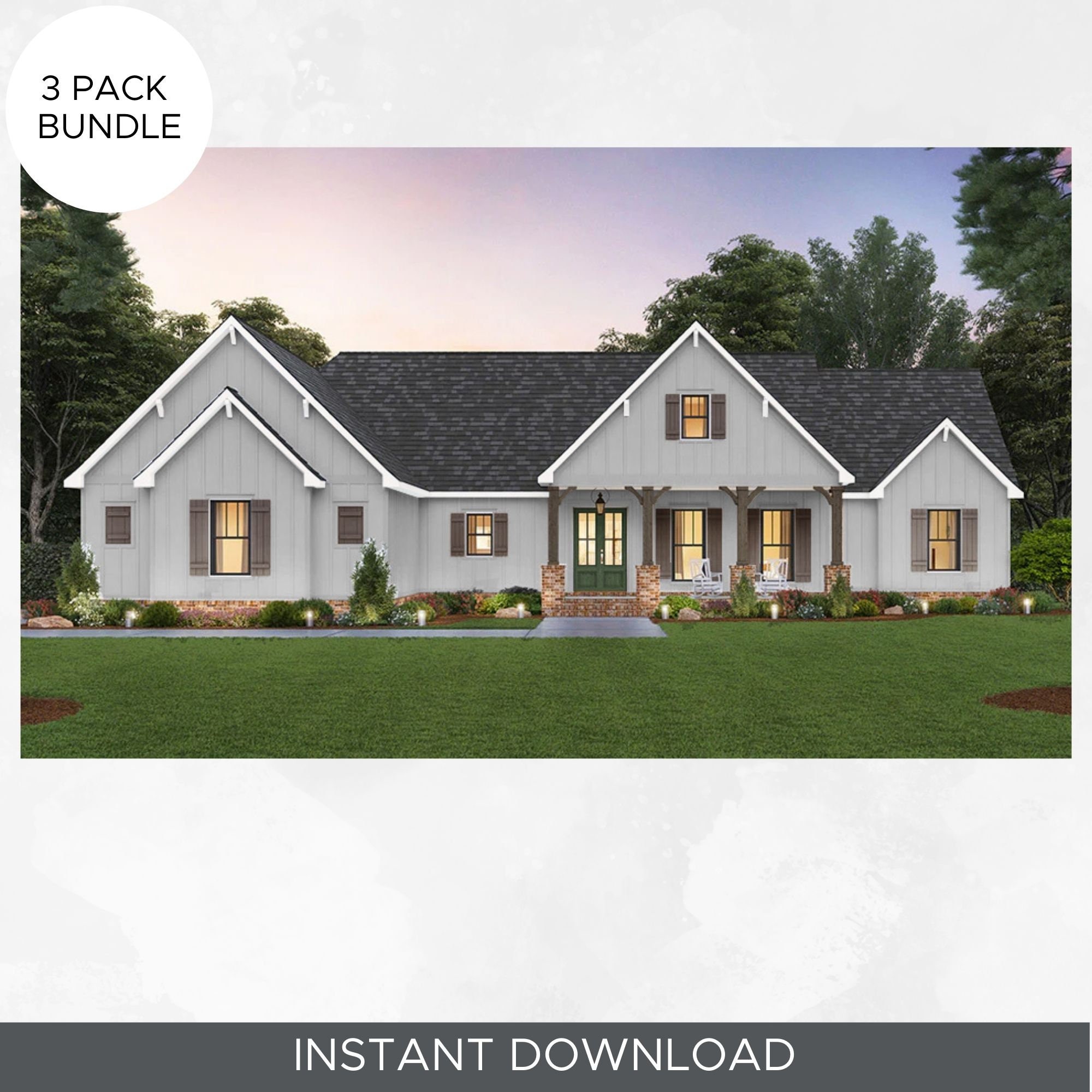 Exterior Paint Palette Bundle, Modern Farmhouse Paint Colors Palette ...