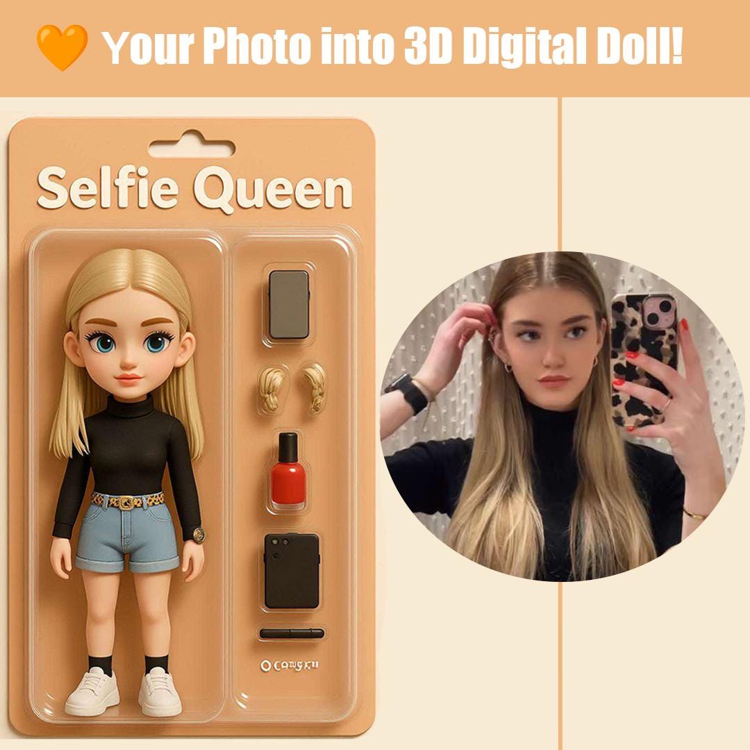 Custom 3D Digital Doll From Your Photo – Personalized Cartoon Toy Box ...