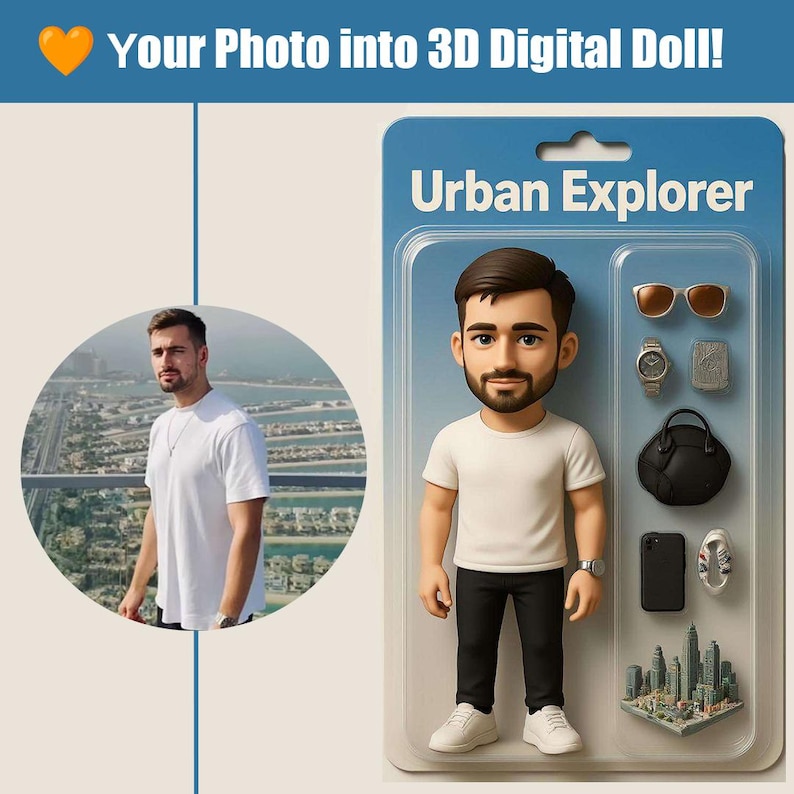 Custom 3D Digital Doll From Your Photo – Personalized Cartoon Toy Box ...