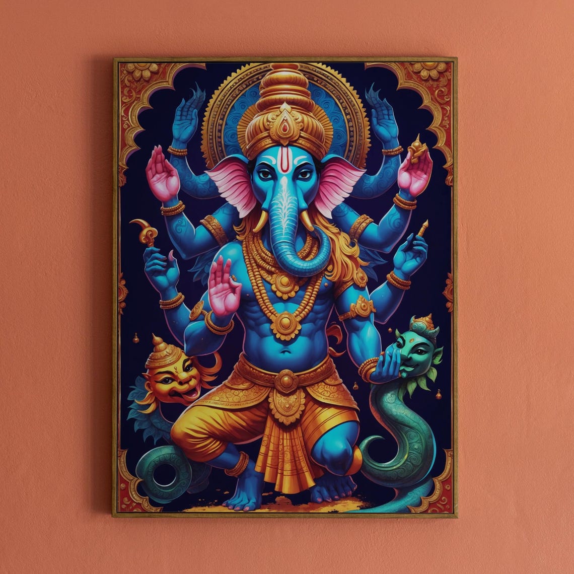 Hindu Mythological Creatures Wall Art Printable | Garuda Naga Yali ...