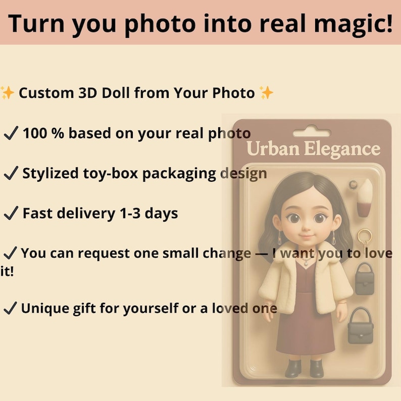 Custom 3D Digital Doll From Your Photo – Personalized Cartoon Toy Box ...