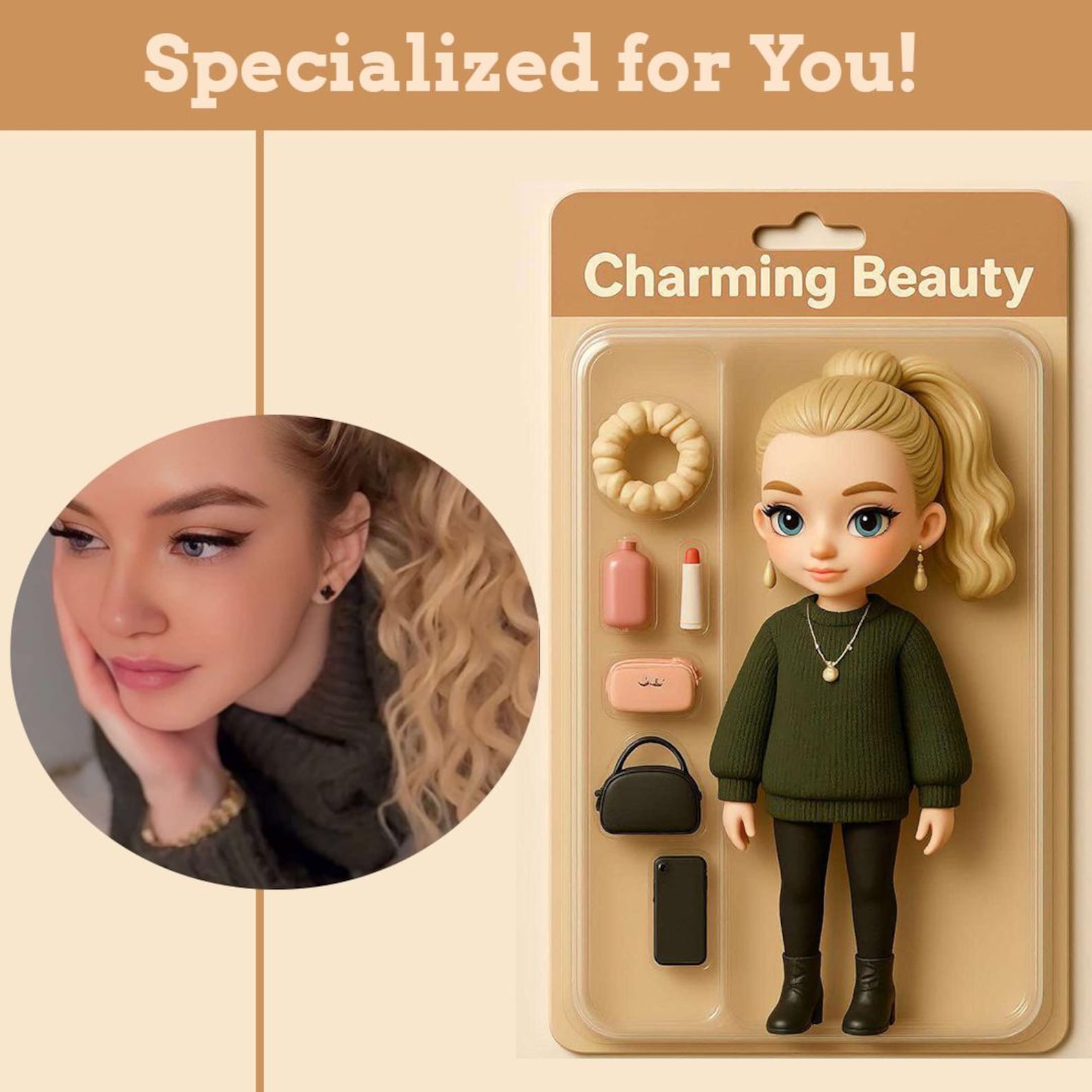 Custom 3D Digital Doll From Your Photo – Personalized Cartoon Toy Box ...