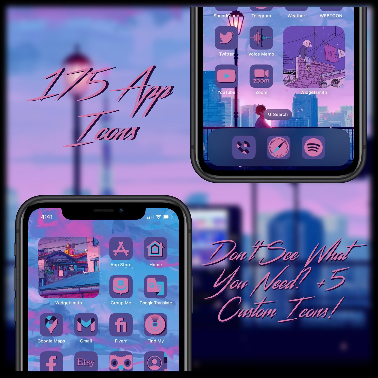 Neo-cyber Lo-fi Aesthetic Ios 16 App Icon Set | 175 App Icon Set ...