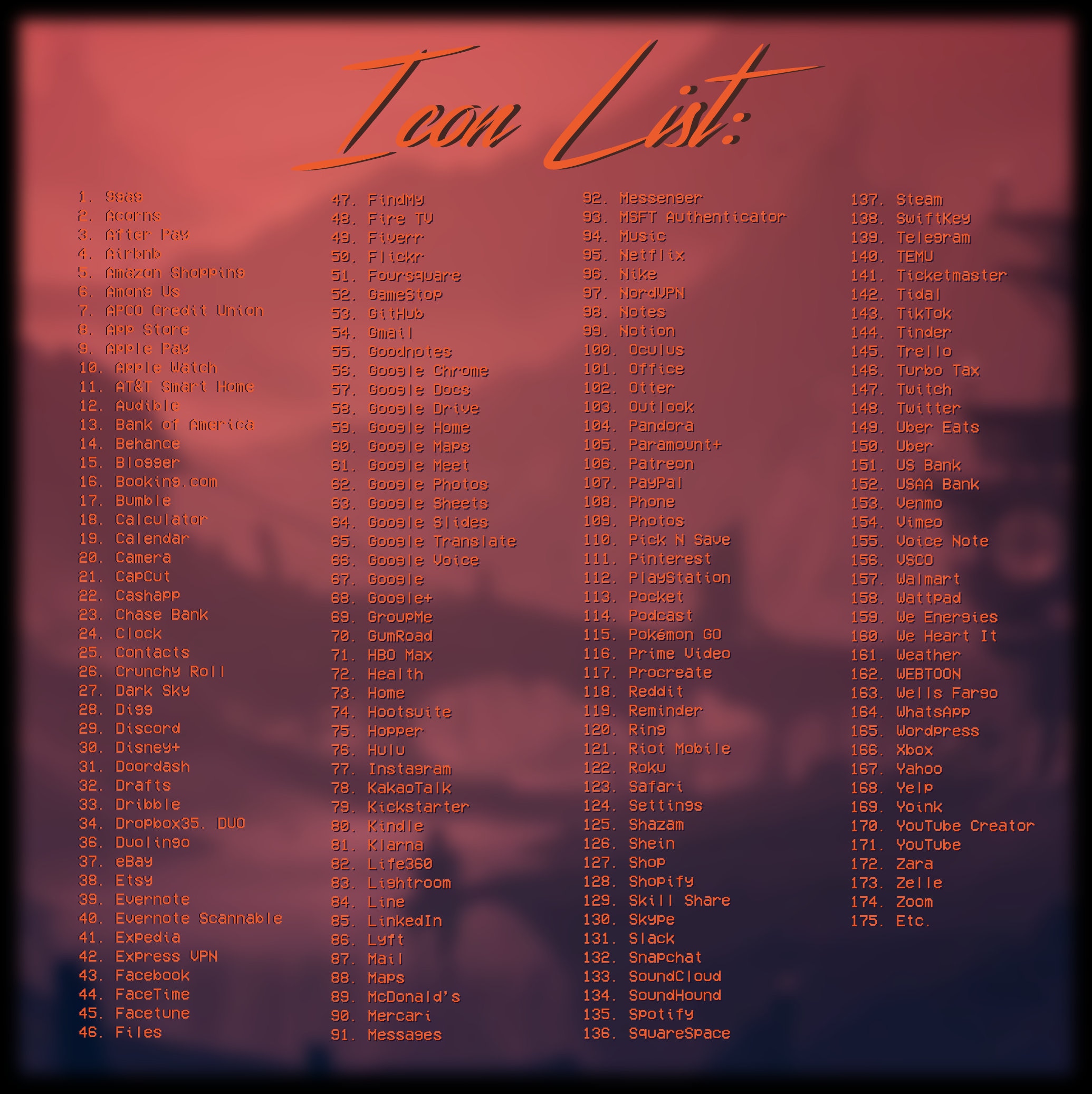 Red Lo-fi Aesthetic Ios 16 App Icon Set | 175 App Icon Set | Theme Pack ...