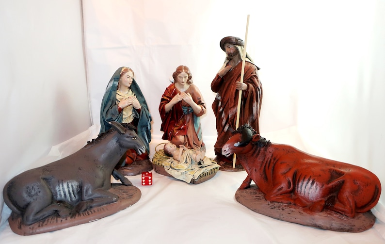 PUIG SPANISH NATIVITY Set 6 Piece Hand Painted Terracotta - Etsy