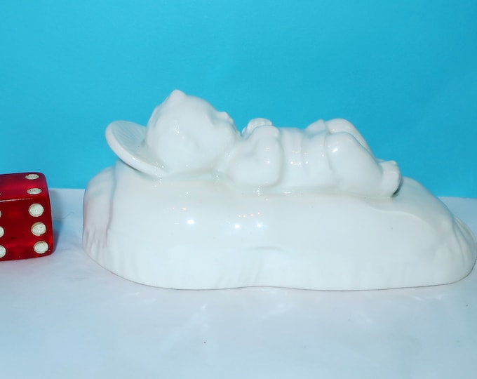 HUMMEL GOEBEL NATIVITY Baby Jesus in His Manger TMK3 White Porcelain ...