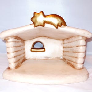 ANRI MADONNA Mary Immaculate Heart Lily Flowers 3.25h Vintage Miniature Hand Painted Wood ...