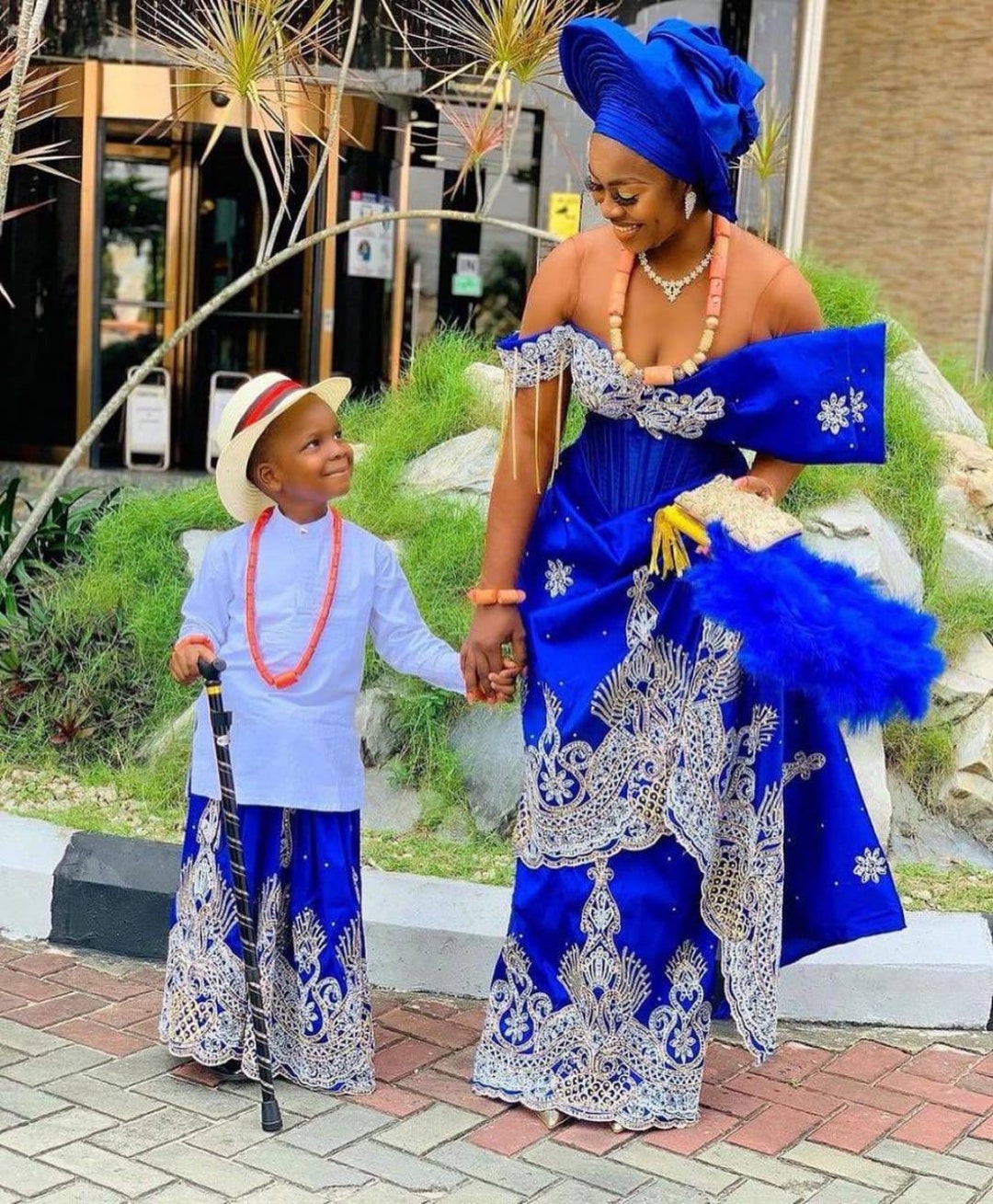 Blue George African Bridal Dress Igbo Wedding Dress for - Etsy