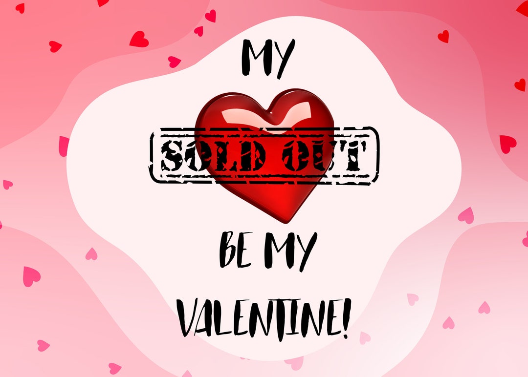 Printable Valentines Card Happy Valentines Card Digital Valentines Card ...