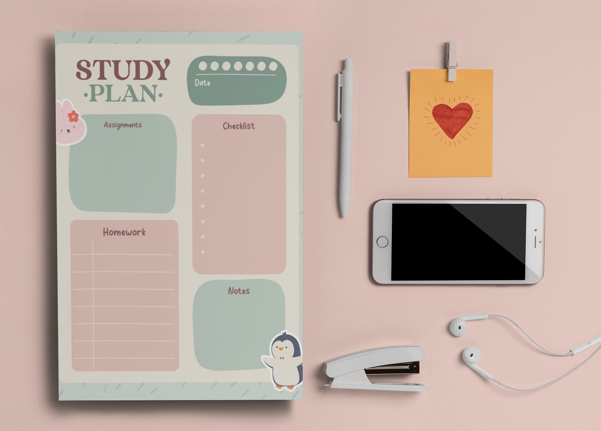 Fancy Study Planner 2023 | Printable Study Planner - Etsy