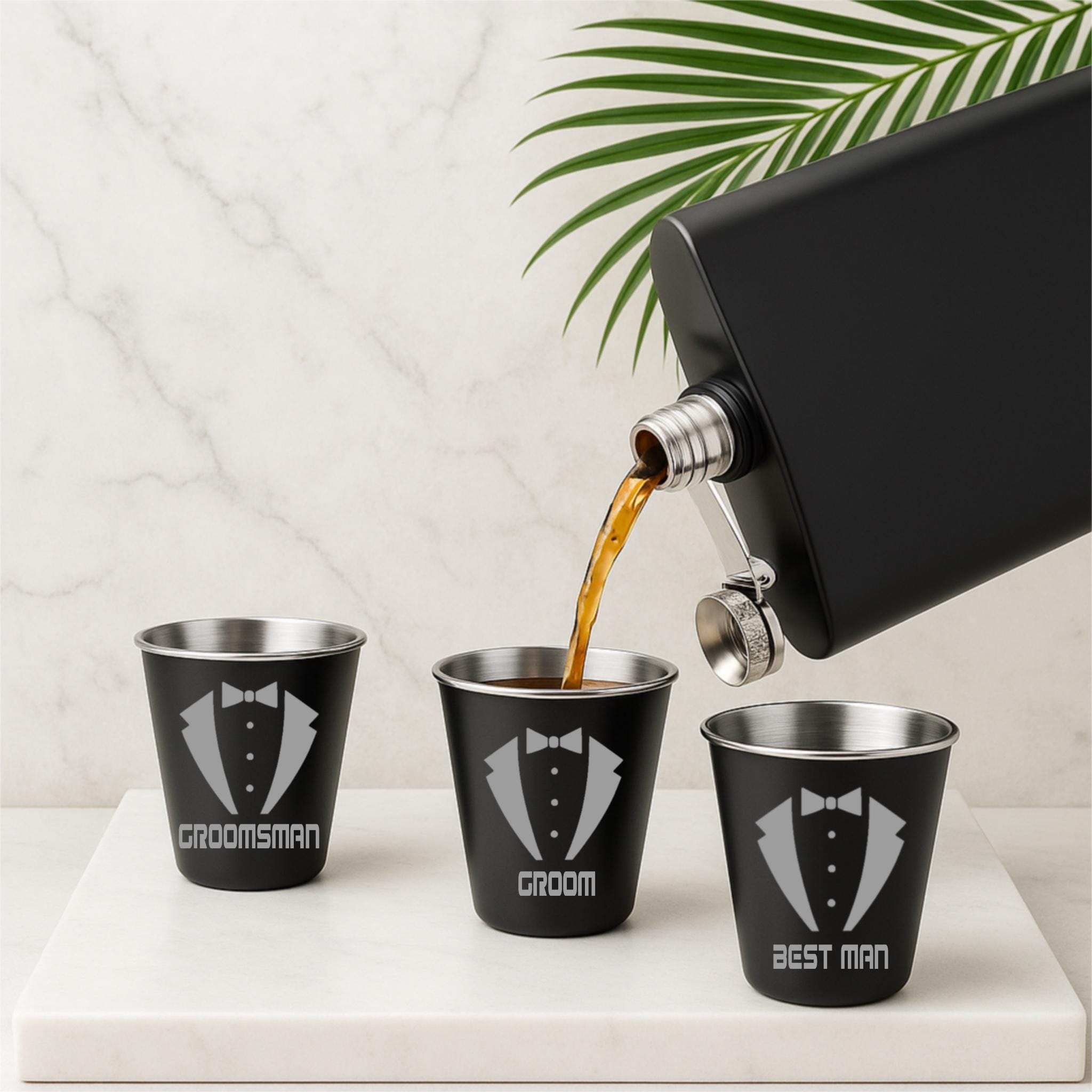 Custom 2oz Engraved Black Shot Glasses (set of 5): Personalized ...