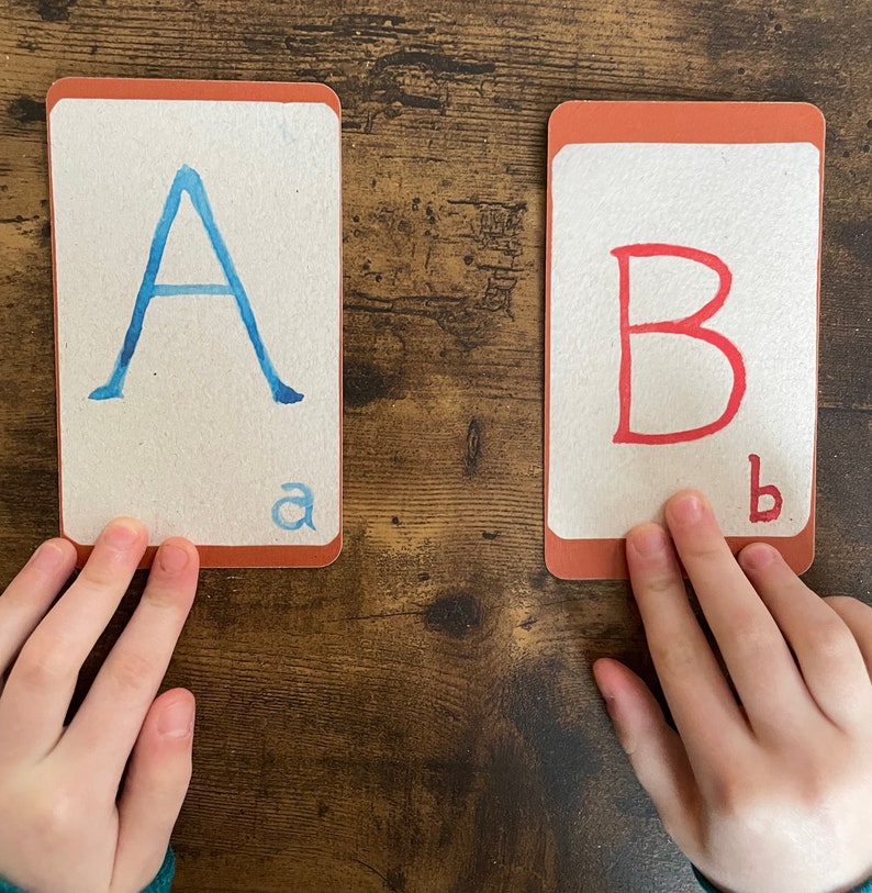 Children's Magical Alphabet Cards Watercolor - Etsy
