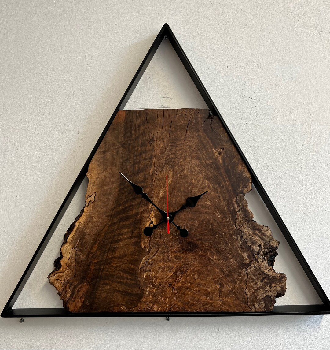 Wall Clock Made of Alder, Clock, Wall Decoration, Solid Wood, Handmade, Handwork, Wood, Wood ...