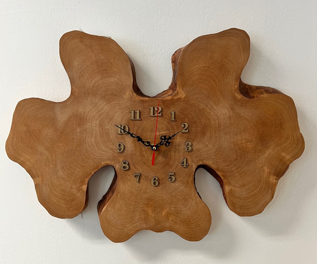 Wall Clock Made of Alder, Clock, Wall Decoration, Solid Wood, Handmade, Handwork, Wood - Etsy