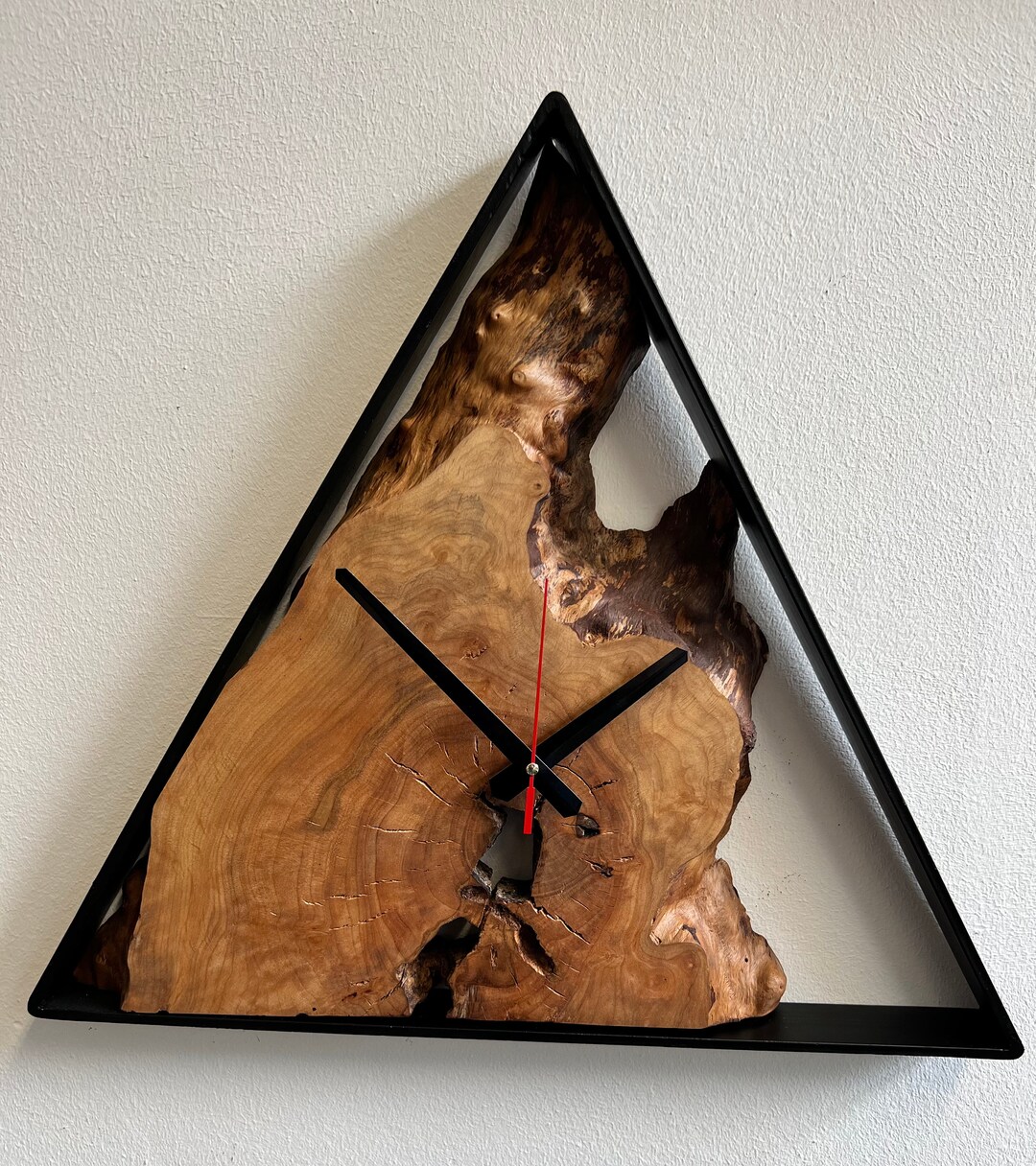 Wall Clock Made of Alder, Clock, Wall Decoration, Solid Wood, Handmade, Handwork, Wood, Wood ...