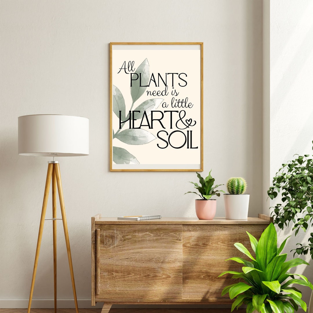Plant Love Digital Art Print- Printable Plant Decor- INSTANT DOWNLOAD ...