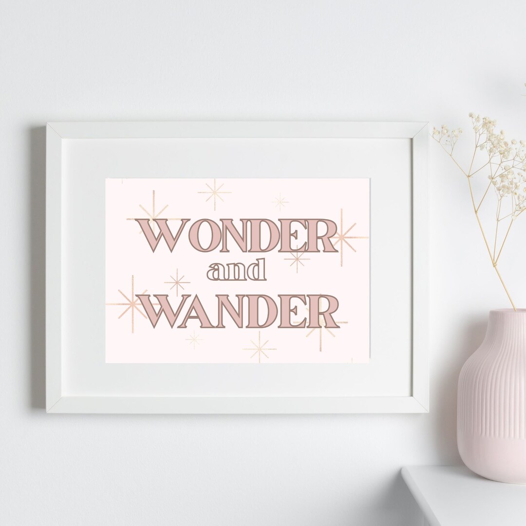 Wonder and Wander Boho Digital Art Print- Dorm Living Area Decor ...