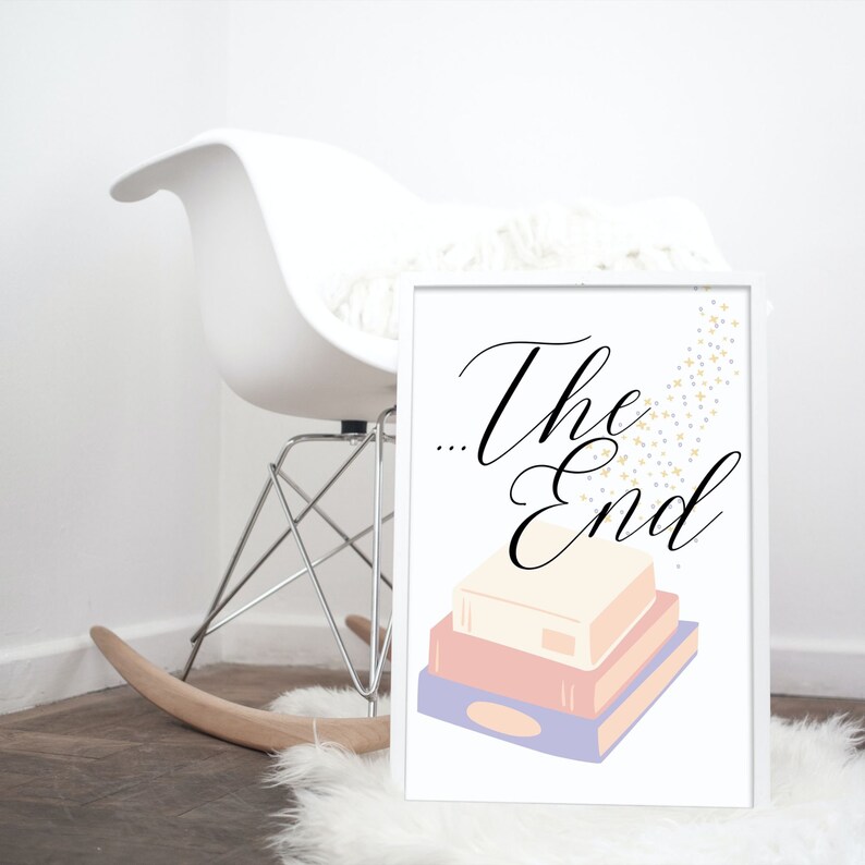 Reading Nook Set Digital Art Print- Once Upon A Time the End Instant ...