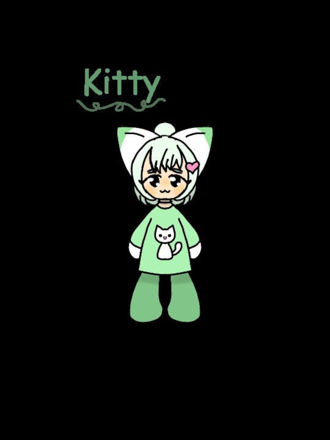 Cute Chibi Art Hoodie of a Cat Girl Wearing a Cat Sweater - Etsy