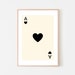 Popular Retro Card Set of 6, Aesthetic Print, Ace of Hearts Poster ...