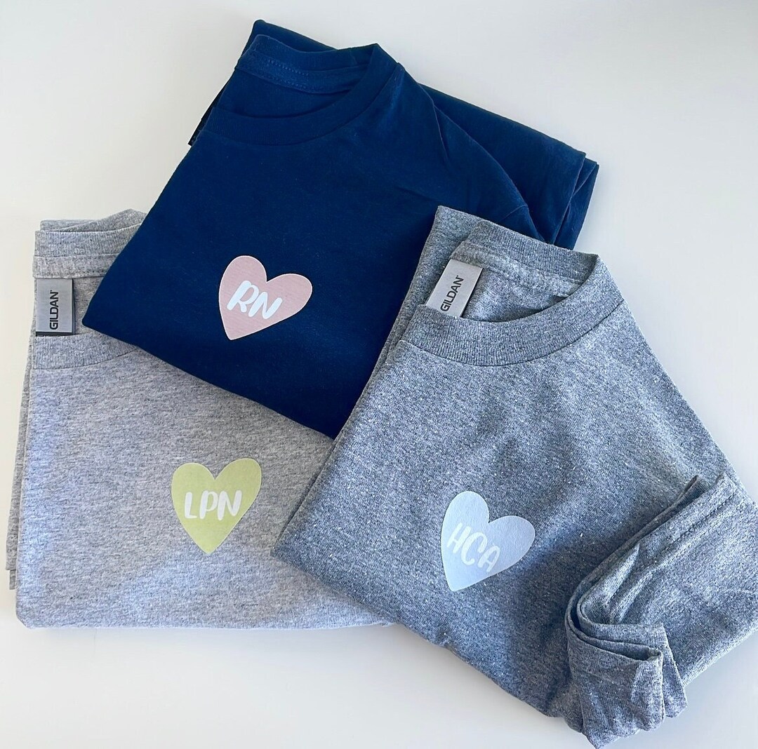 Heart Health Care Worker Shirt Health Care Aide Shirt Registered Nurse ...