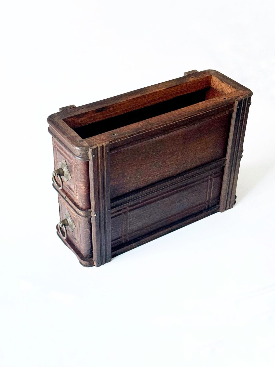 Antique Singer Sewing Machine Drawers Treadle Sewing Cabinet Oak ...