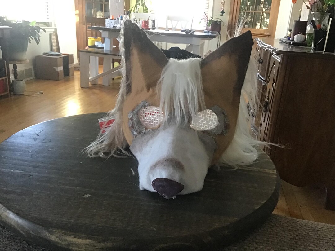 Cute Mask, and It Has Bake for Felt Brown Paint and Not Waterproof - Etsy