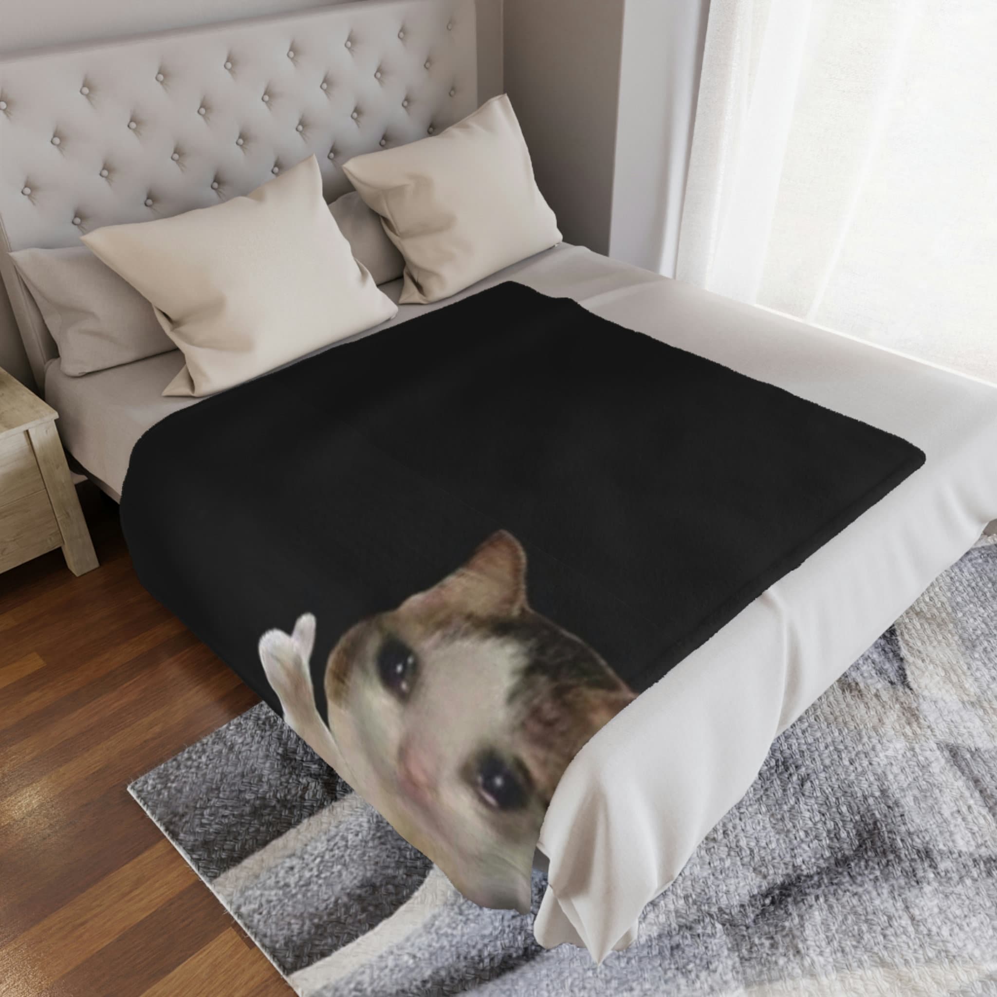 Crying Cat Meme Minky Blanket Funny Gag Gift Plush Throw - Etsy