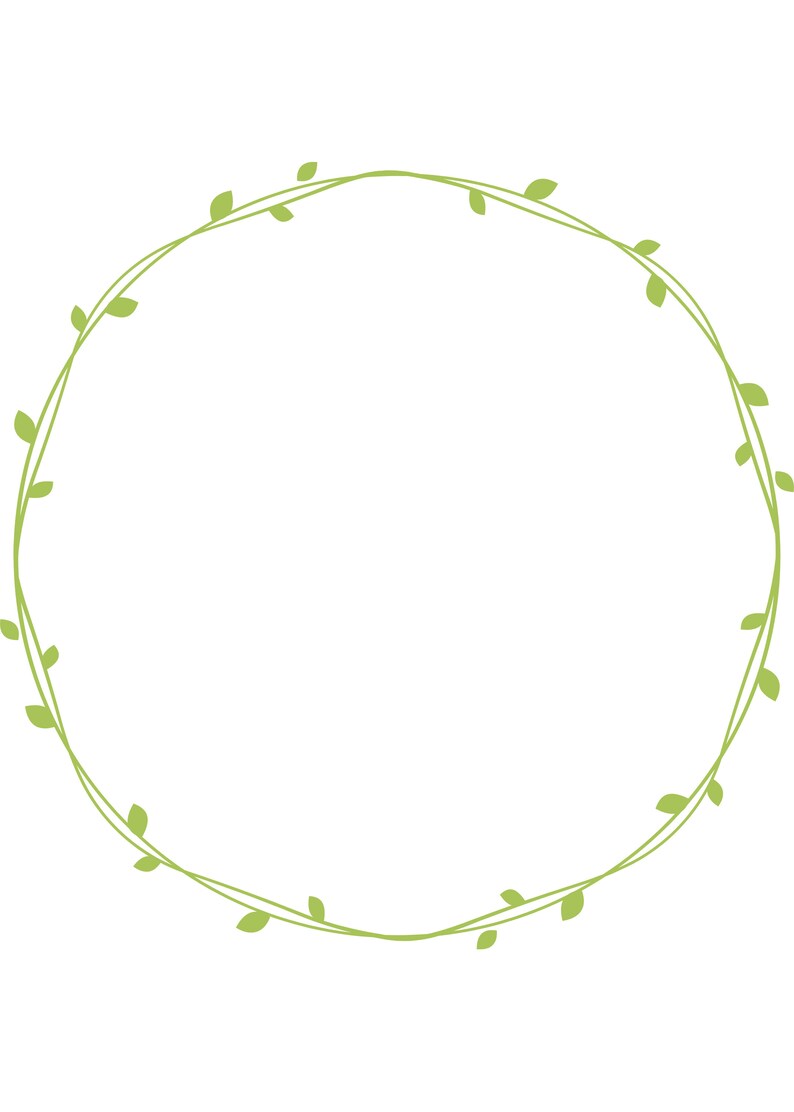 Botanical Floral Geometric Wildflower DIY Digital Template Frames and ...
