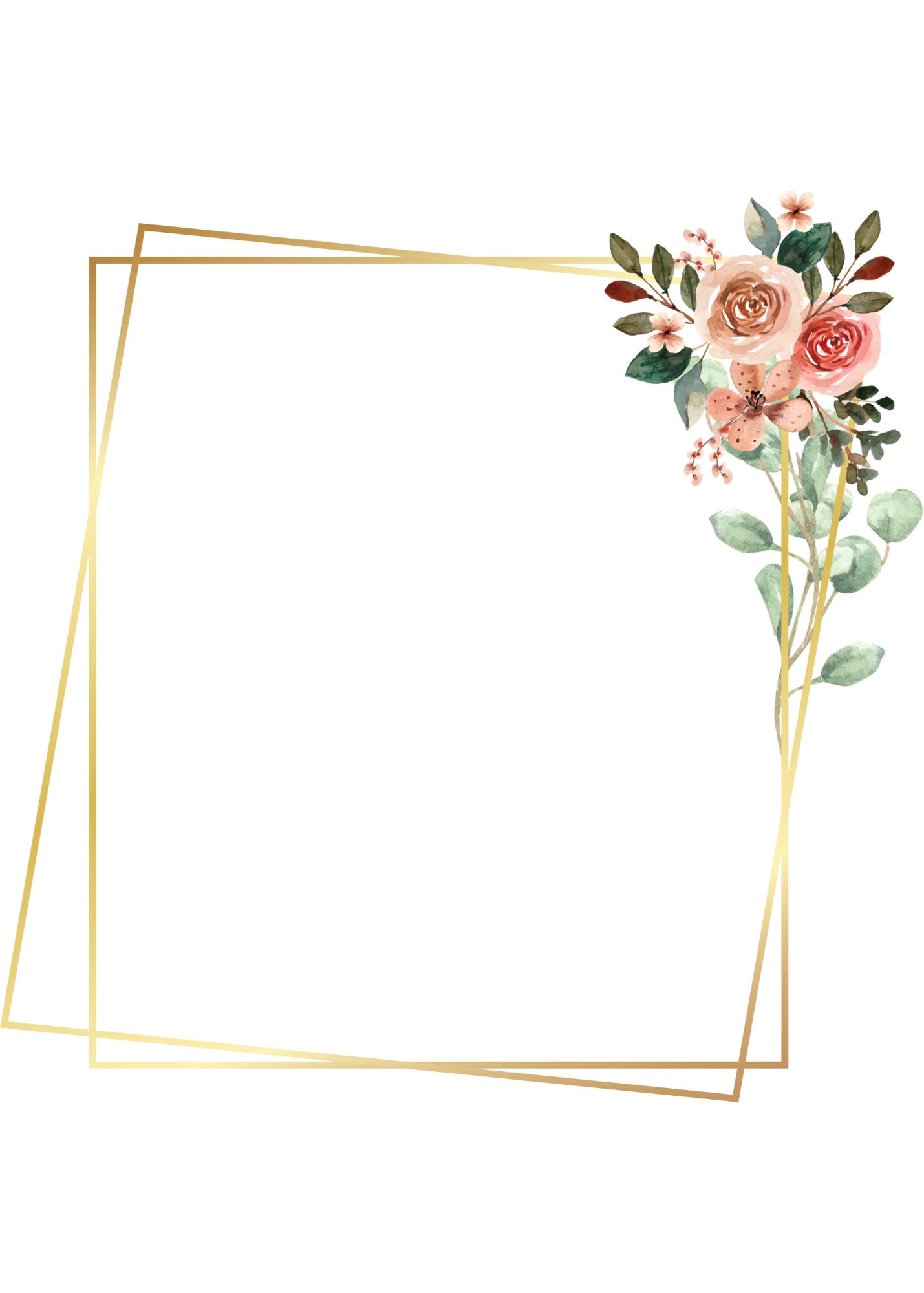 Pack of 12 Floral Frames Wedding Party Bridal Birthday Card Invitation ...