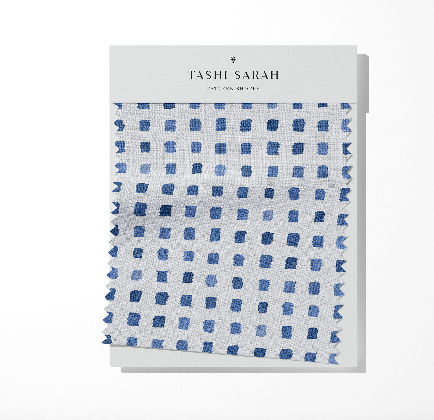 PAINTED GRID Hand Painted Watercolor Check Pattern, Ocean, Blue ...