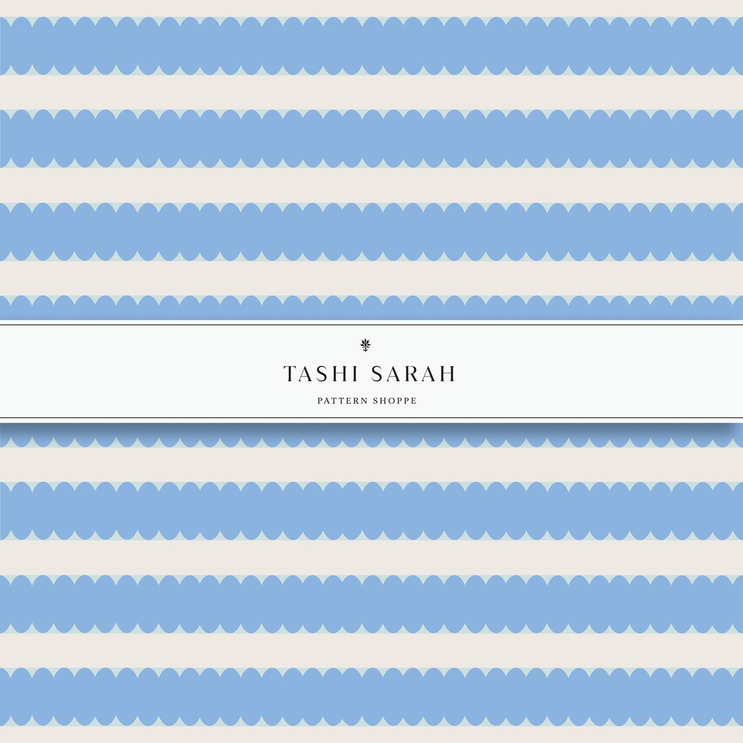 HALF MOON STRIPE Pattern, Blue, Seamless Pattern, Repeat Pattern ...