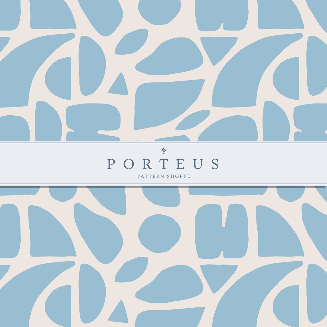 BOULDER BAY Blue Coastal Pattern Ocean Pattern Stones - Etsy