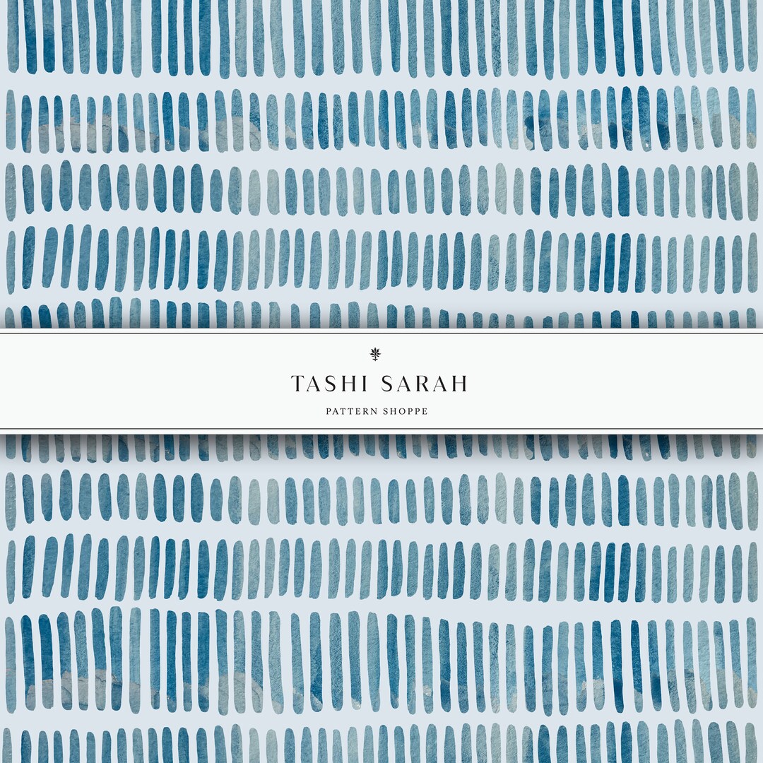 MIRAMAR Blue Coastal Pattern, Ocean Pattern, Watercolor Pattern ...