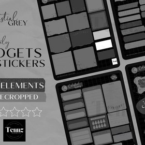 Celestial Grey DARK MODE Widgets and Digital Stickers, To-do List, 3x3 ...