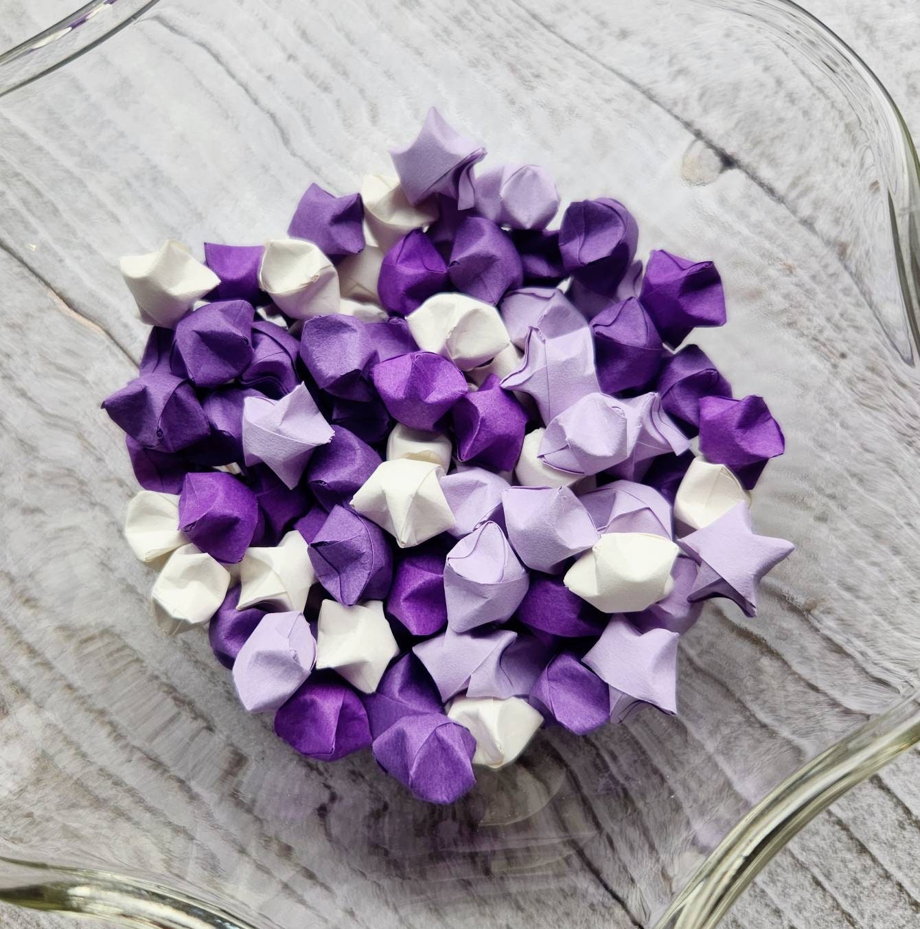 Mix of Purple 100 Pack Hand Folded Origami Paper Stars. Origami Art ...