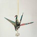 Medium Size Origami Crane Ornament. Car Charm, Japanese Paper Crane ...