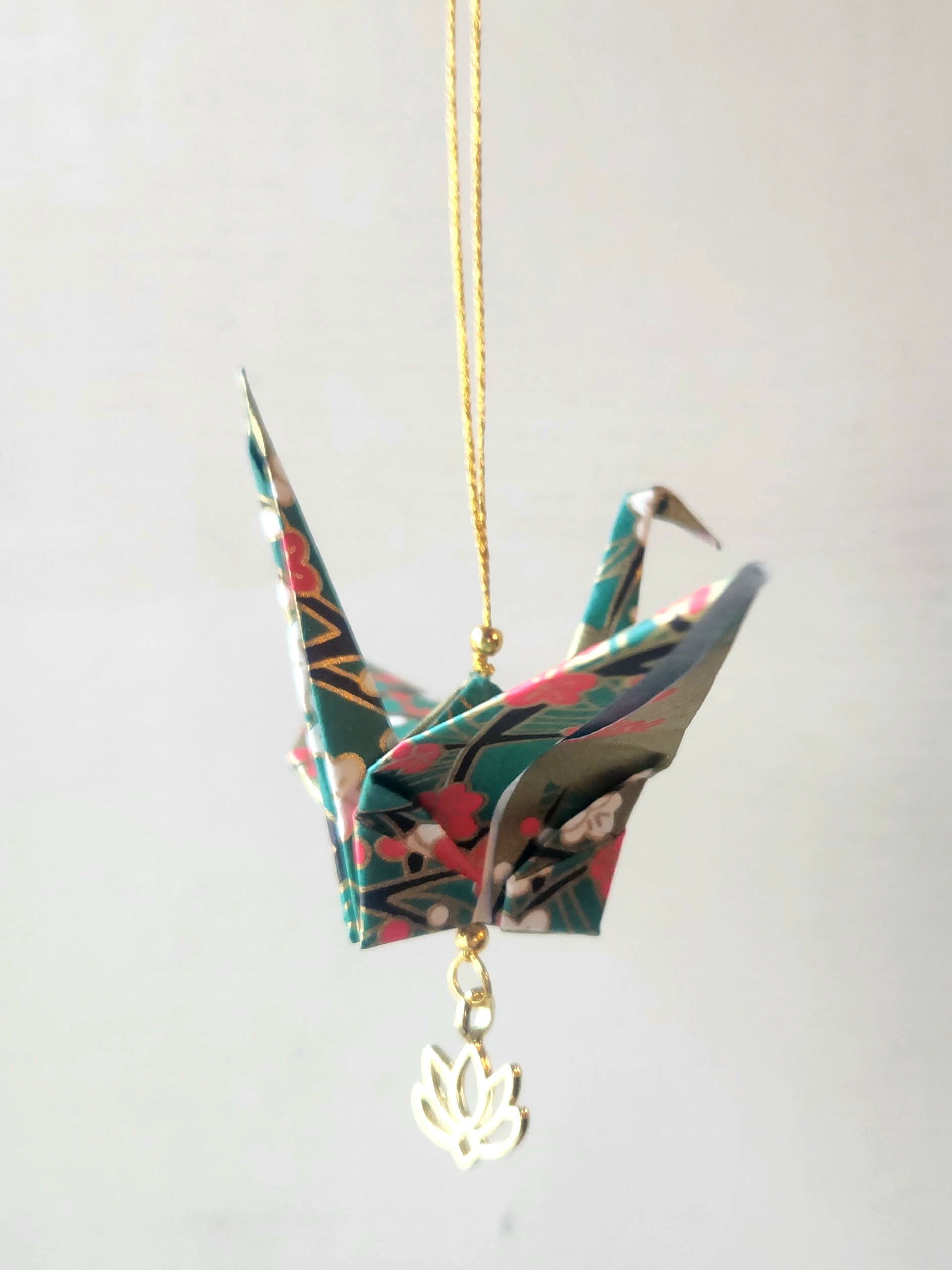 Medium Size Origami Crane Ornament. Car Charm, Japanese Paper Crane ...