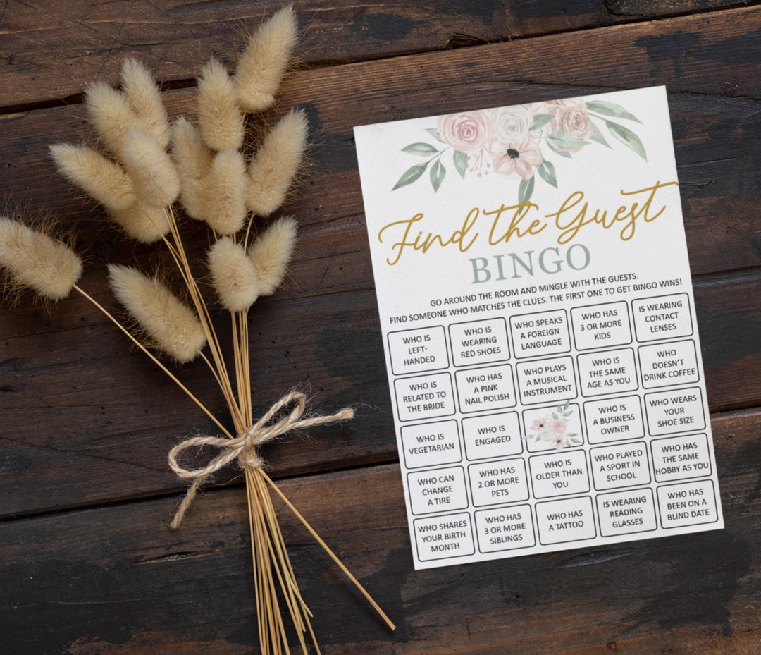 PRINTED Beige Floral Wedding Bridal Shower Game Bundle | 9 Different ...